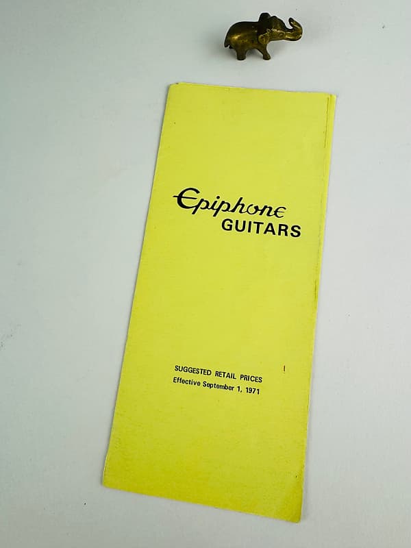 Epiphone Suggested Retail Price List & Chart of Import | Reverb