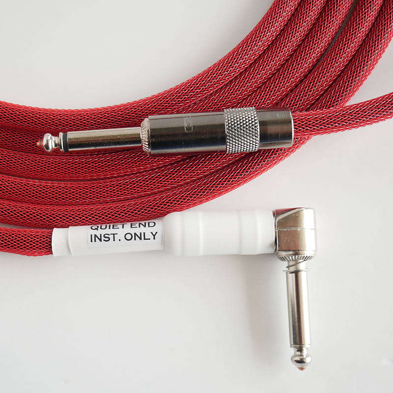JS 12 ft. Mogami Inst. Cable w/ G&H St. and Right Quiet, Red | Reverb