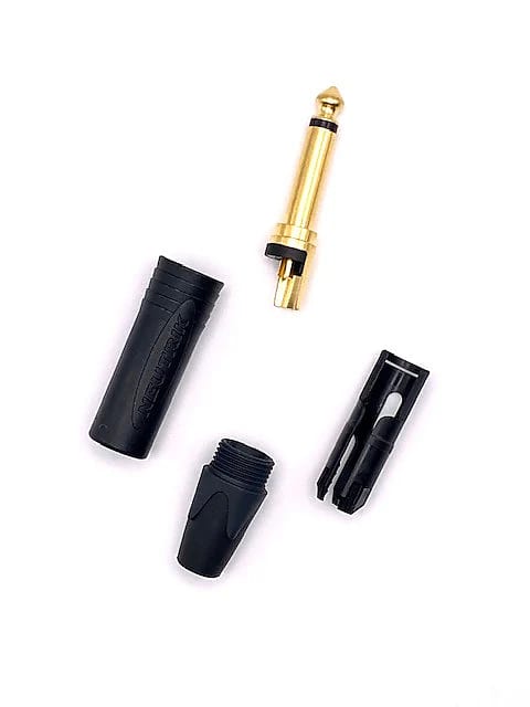 Neutrik Plug - 1/4in Mono C+ Series Black/Gold | Reverb