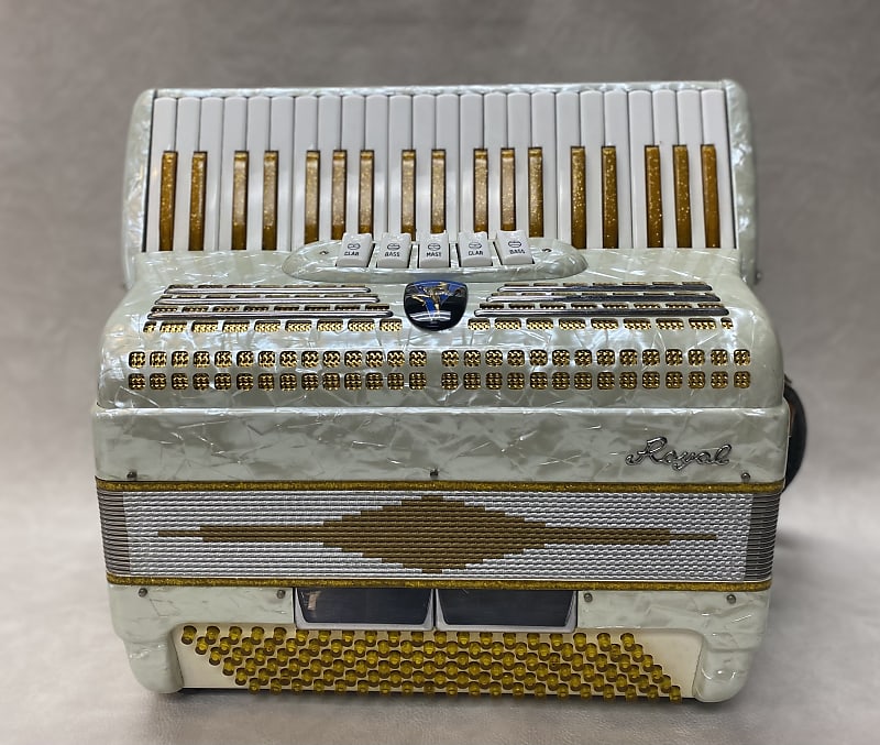 GOLD/WHITE ROYAL ACCORDION - STUDENT SIZE 2-REED #R1219 | Reverb