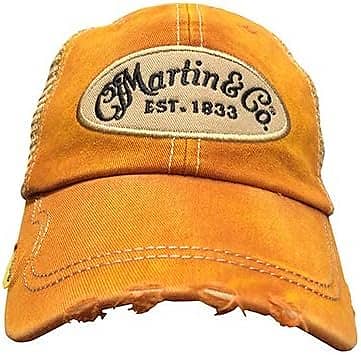 Martin Guitars Pick Hat, Orange Cap with Tan Mesh | Reverb