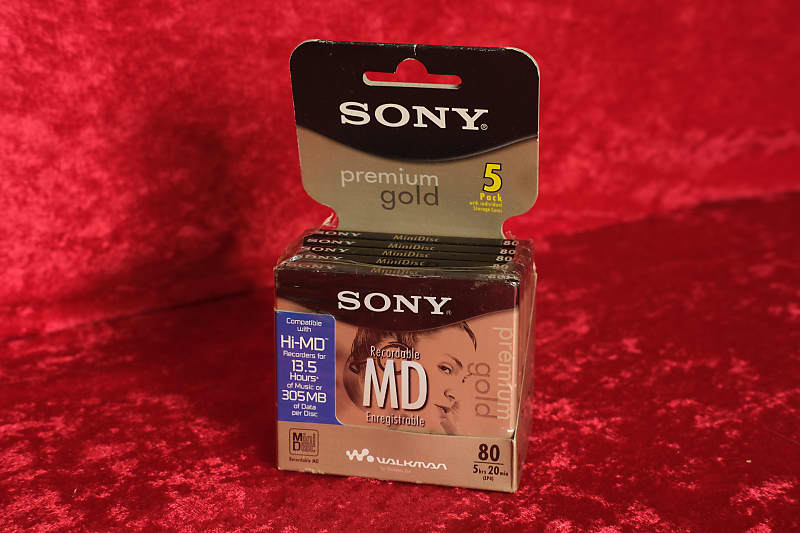 Sony Premium Gold MiniDiscs - 5 pack | Reverb