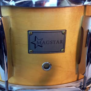 MAGSTAR 6.5x14" Custom Maple Snare Drum 1990's Satin Maple | Reverb