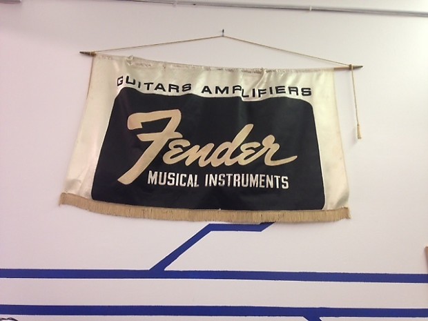 Very Rare Vintage Fender Dealer Banner! | Reverb