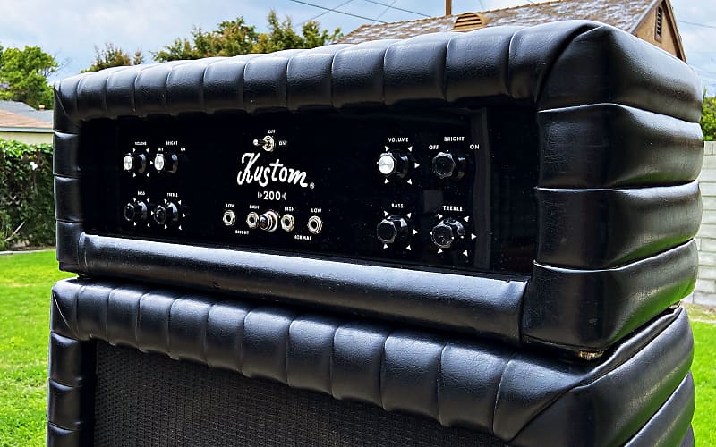 Vintage 1970 Kustom K200B-1 Bass Head W/ 3x15 Cabinet Loaded | Reverb