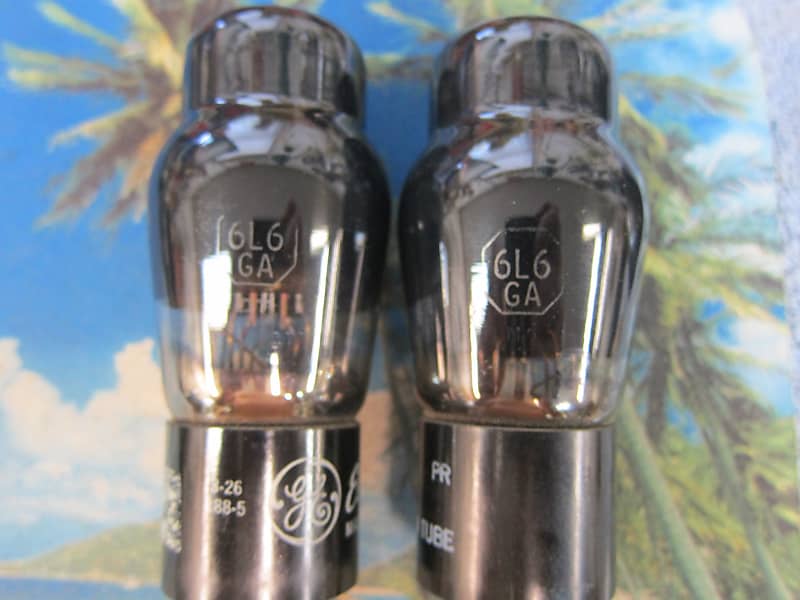 Pr Vintage GE 6L6GA Globe Power Tubes, 1940s/50s,Tests | Reverb