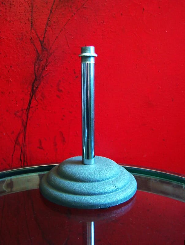 Vintage 1950's Snyder DM-1 cast iron microphone desk stand | Reverb