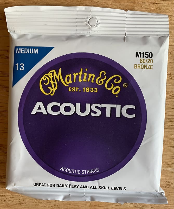 Martin Acoustic Guitar Strings - Medium .013 - One Pack - | Reverb