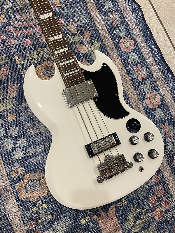 2006 Epiphone EB-3 Custom Alpine White Rare Long Scale | Reverb