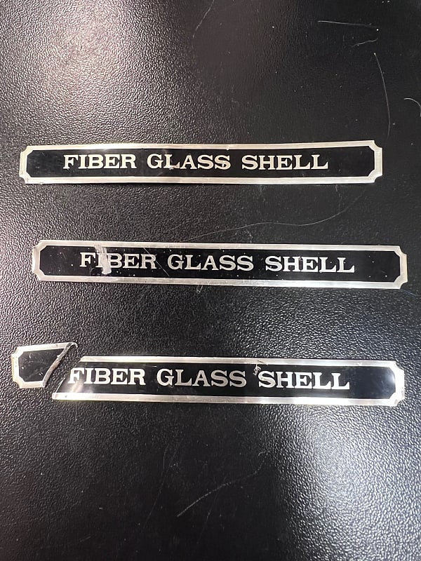 Pearl Fiber Glass Shell Drum Badges 3pk Vintage 1970's | Reverb