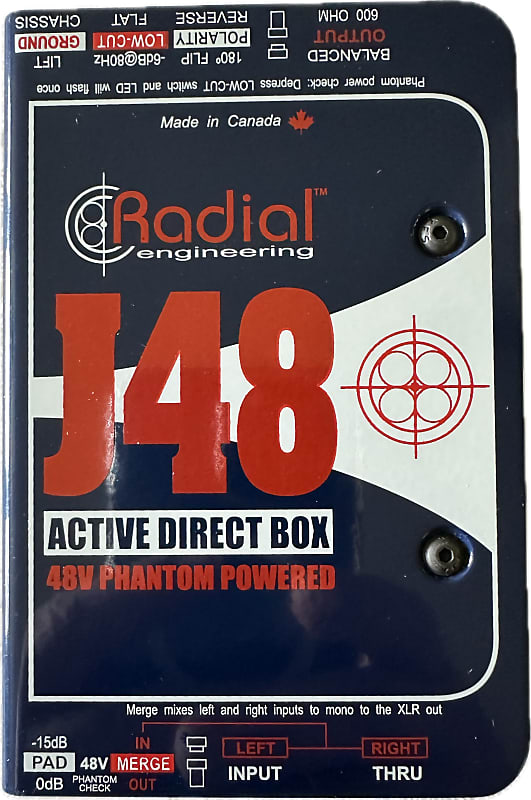 Radial J48 Active Direct Box - Blue | Reverb