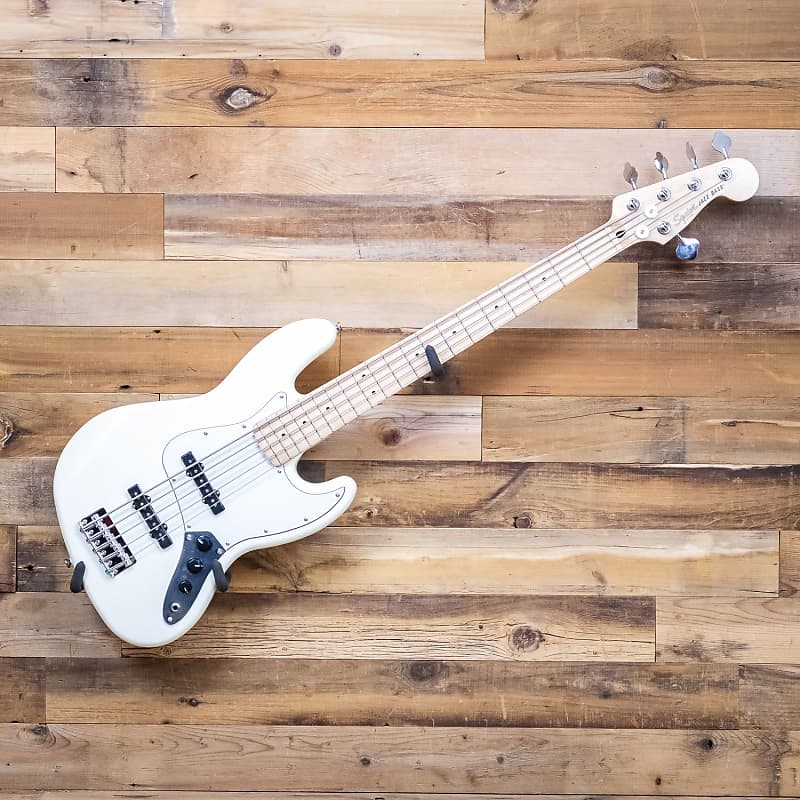 Squier Affinity Jazz Bass V 5-String Electric, Olympic White | Reverb