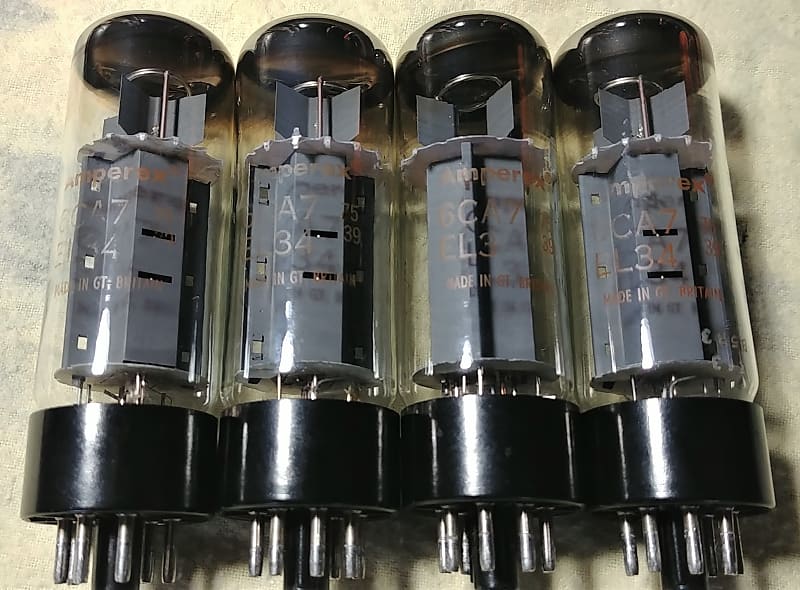 (4) Amperex / Mullard EL34 / 6CA7 Matched Quad XF3 B5B3 Codes | Reverb