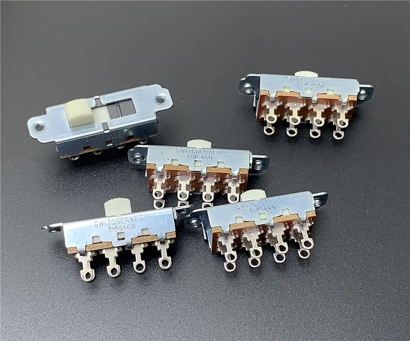 (5) Switchcraft White 3-way Slide Switch for Fender Mustang | Reverb