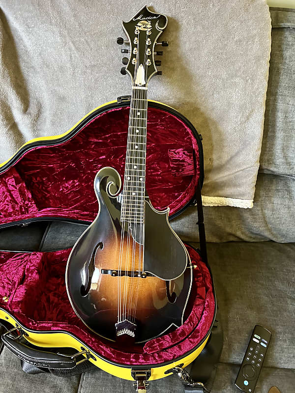 Macica F5 custom mandolin 2010 - Medium burst | Reverb