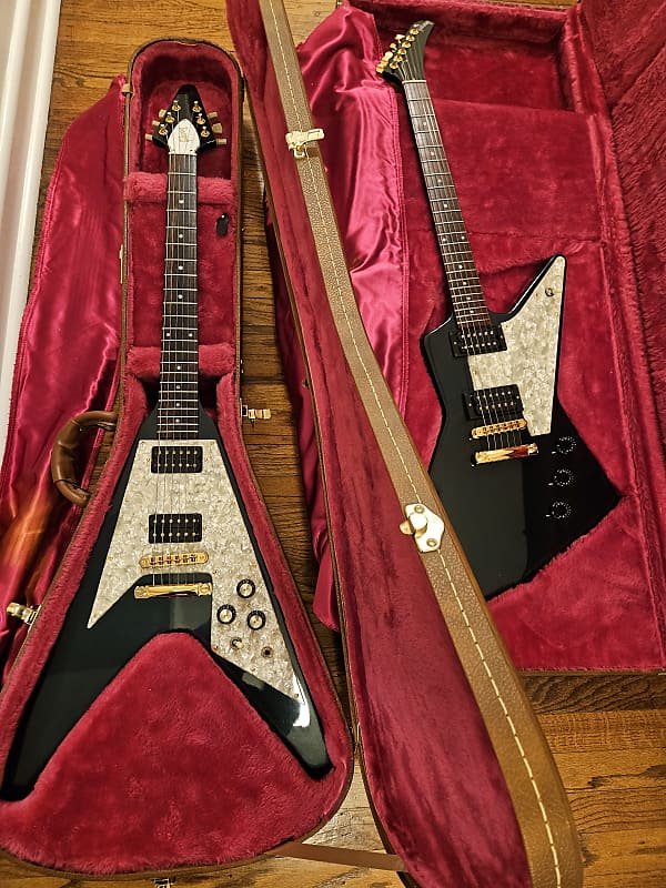 Gibson Explorer and Flying V 1993 - Metallic Teal | Reverb