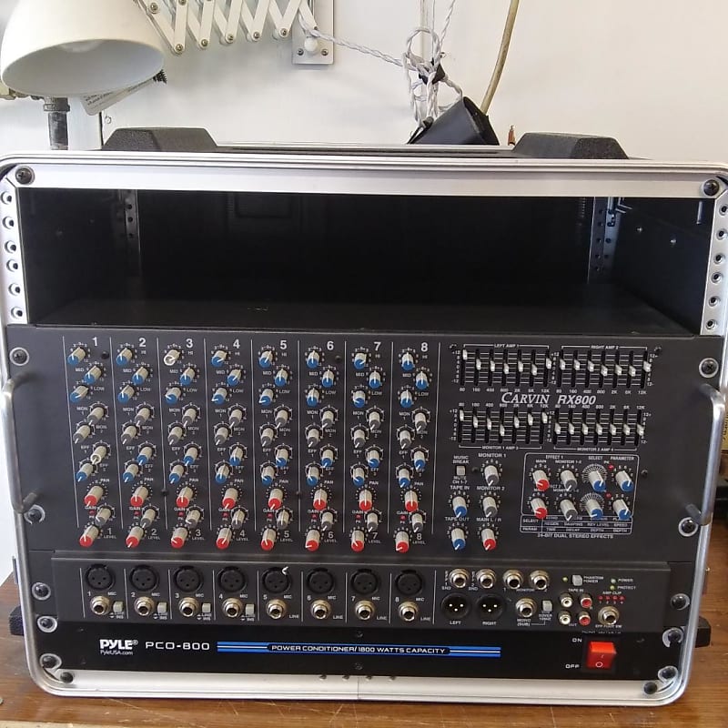 Carvin RX800 Powered Mixer with Rack Case/Power Conditioner | Reverb