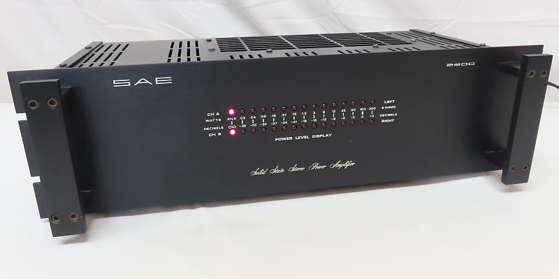 Vintage SAE 2200 Stereo Power Amplifier - 100 Watt Amp | Reverb