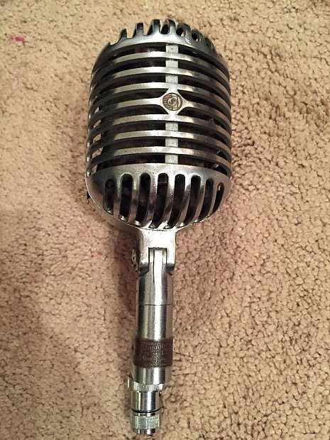 Unidyne 55 Elvis Microphone Shure 55cv 1940s Chrome Vintage | Reverb