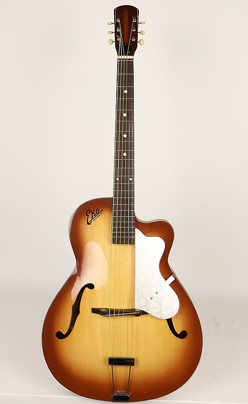 Vintage EKO Model 100 Italian Archtop Acoustic Guitar w/ Hard | Reverb