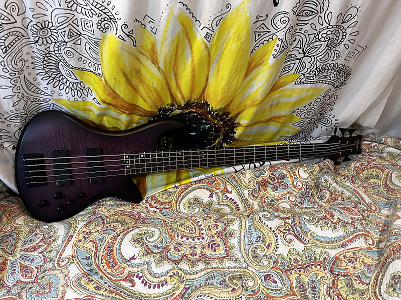 Schecter Studio 5 Purple Electric Bass Guitar | Reverb