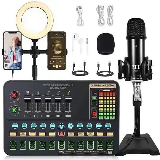 Sound Card Microphone Suit Mobile Phone Computer National | Reverb