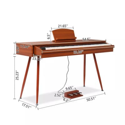 Digital Table Piano 88 Key Weighted Keyboard Supports | Reverb