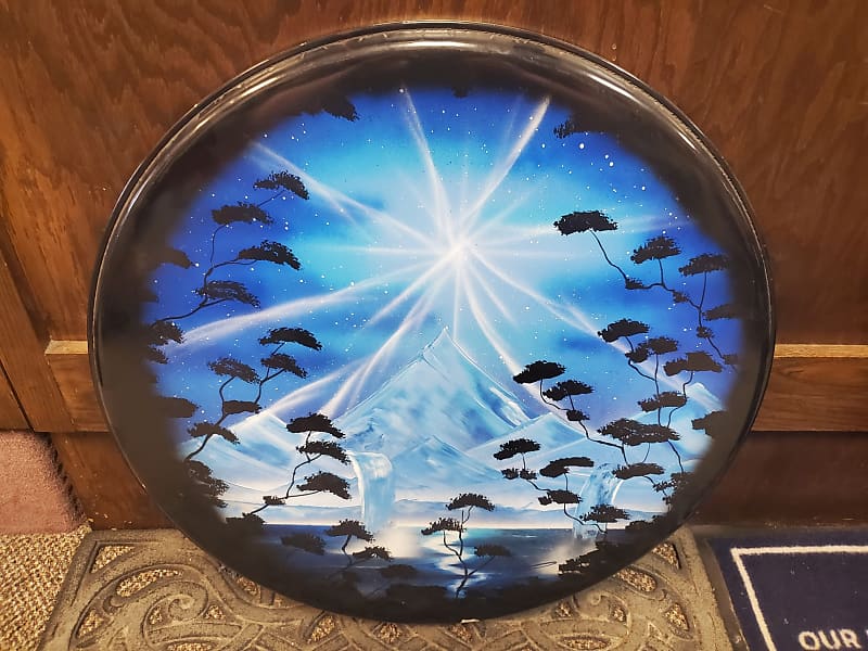 Handmade 24" Custom Painted Bass Drum Head | Reverb