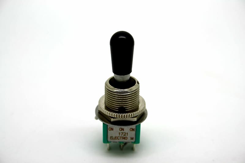 MINI TOGGLE SWITCH 3 WAY ON-ON-ON WITH BLACK TIP OF | Reverb