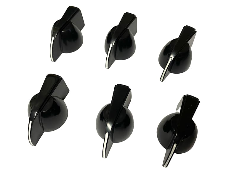 CHK-SW34-B (6) Black Chicken Head Knobs Press Fit For Bass | Reverb