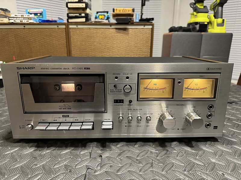 Sharp RT-1165 MKII vintage stereo cassette deck player | Reverb