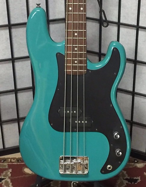 USED Hondo P Bass style electric bass guitar light blue | Reverb