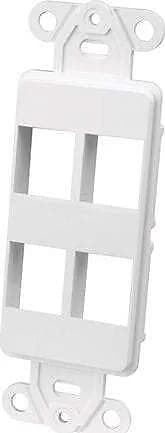 Decora Keystone Wall Plate 4 Port White | Reverb