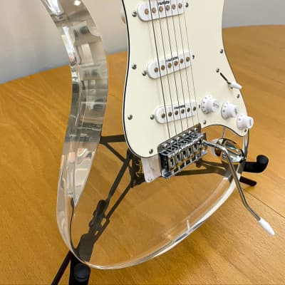 Galveston Clear Acrylic Stratocaster Guitar | Reverb