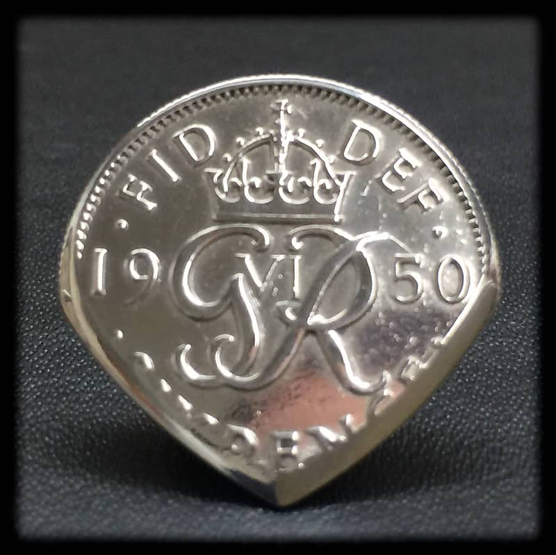Brian May Inspired 1950 Sixpence Coin Plectrum. | Reverb