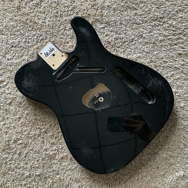 Gloss Black Alder Wood Guitar Telecaster Tele Style Body | Reverb