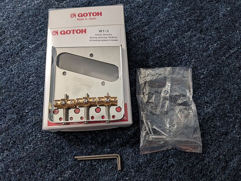 Wilkinson By Gotoh WT3 Vintage Style Tele Bridge - CHROME | Reverb