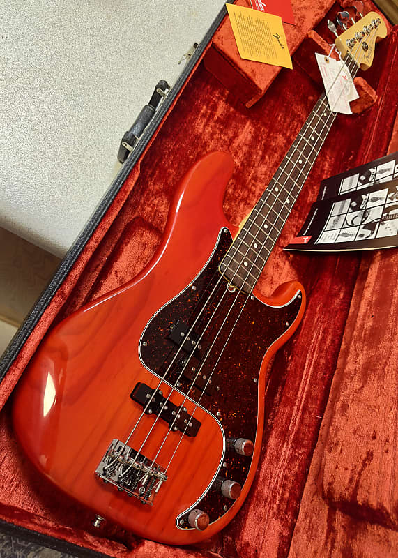 Fender Hot Rodded Precision PJ Bass. Translucent Sunset | Reverb