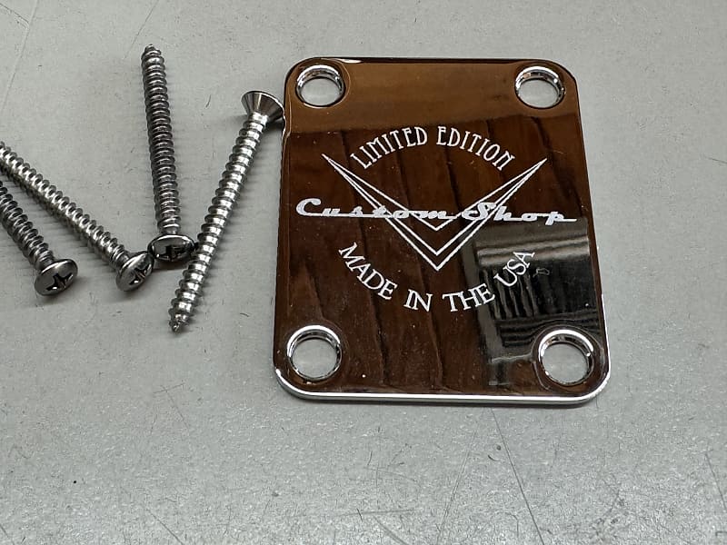 Custom Shop Neck Plate - Chrome | Reverb