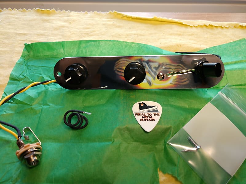 Telecaster loaded angled, slanted control plate, Oak 4-way | Reverb