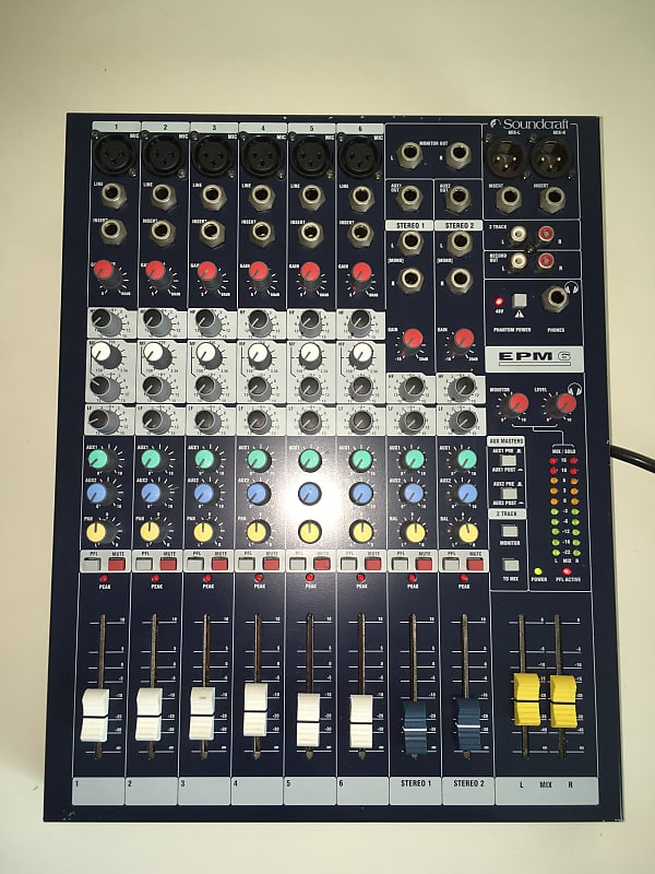Soundcraft EPM6 6-Channel Mixer - Blue | Reverb Australia