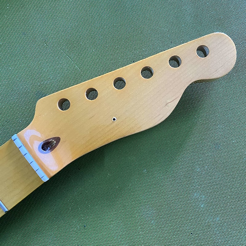 Maple Tele Telecaster style neck, 21 frets, gloss aged | Reverb UK