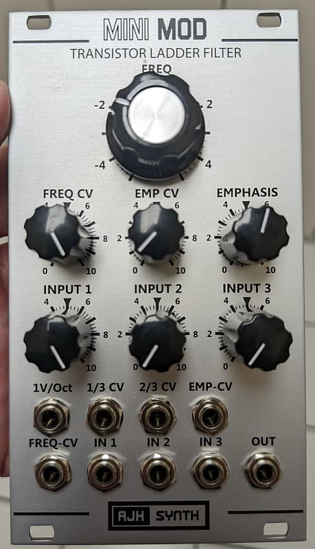 AJH Synth MiniMod Transistor Ladder VCF - Aluminum | Reverb