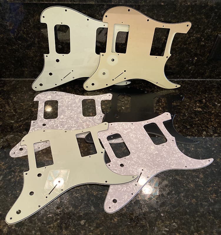 5 pieces Warmoth & other HH Dual Humbucker Strat Pickguards | Reverb
