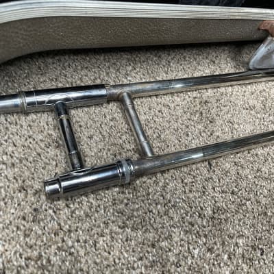 buescher aristocrat trombone Late 1960s - silver finish | Reverb