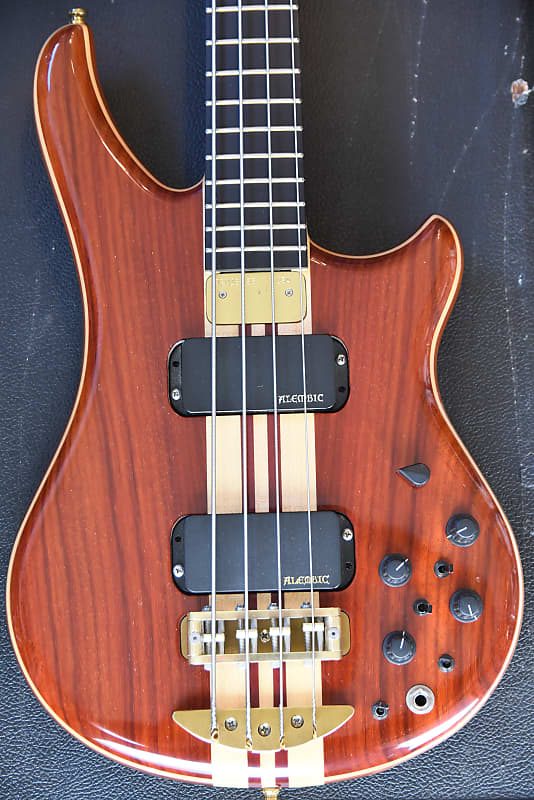 Alembic Custom 4 String Bass Guitar 2003 Deluxe Vermillion Reverb