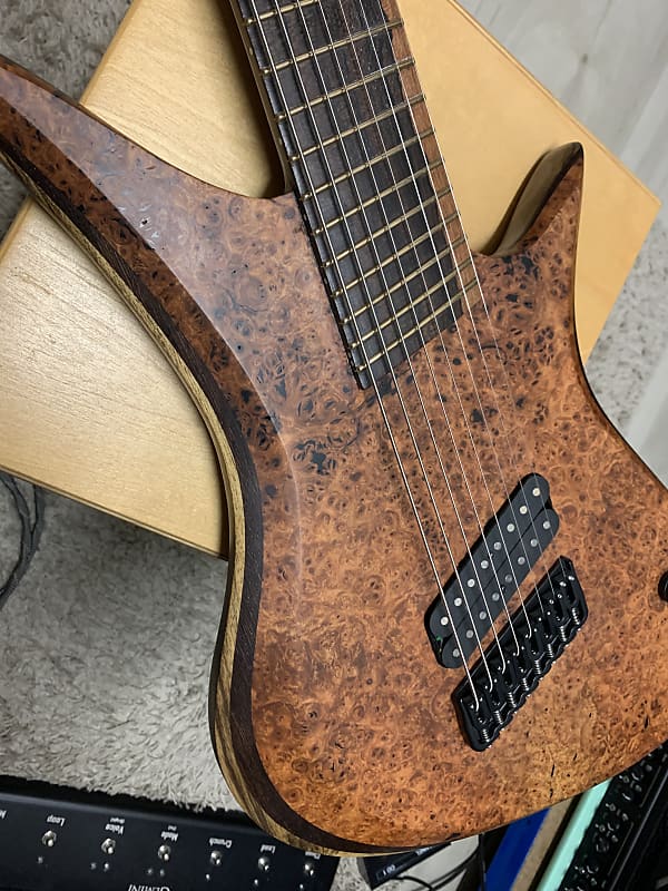Red Layer Guitars Juggernaut 8 String Meshuggah 2018 Burl Top | Reverb
