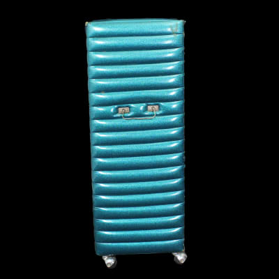 Kustom Naugahyde Tuck n Roll 2x15 Cab, Cascade (Blue/Green) | Reverb