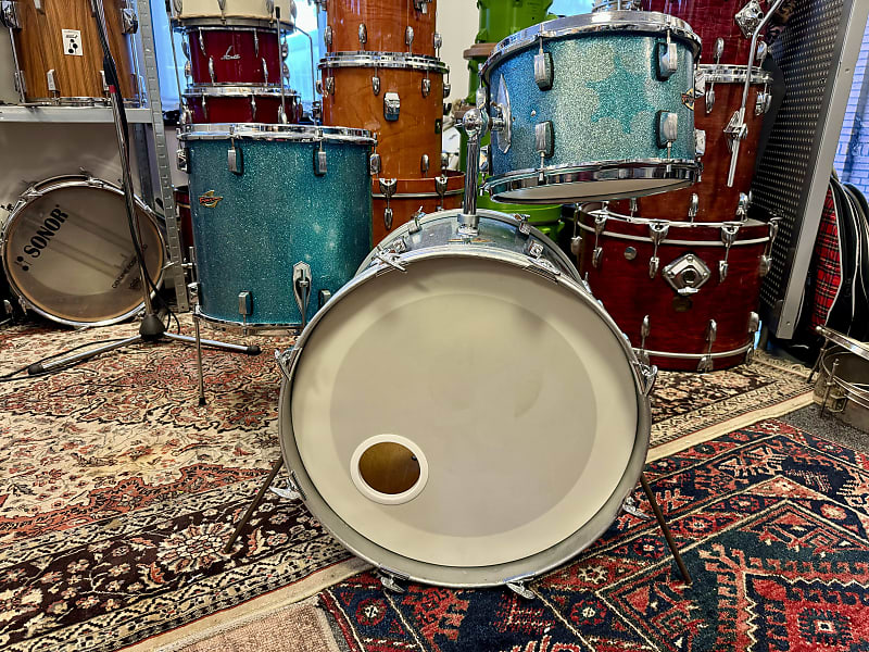 1960s Trixon Luxus 13" - 16" - 20" Aqua Sparkle | Reverb