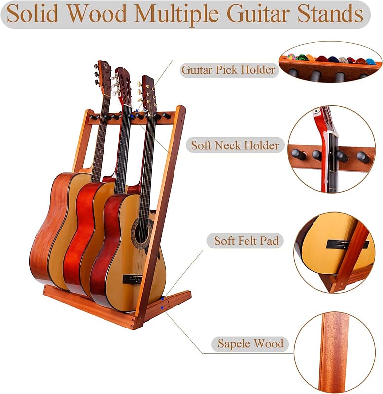 Guitar Stand, Wooden Multiple Guitar Stands,Guitar Display | Reverb
